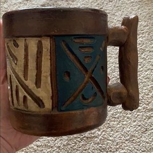 Vintage | Kitchen | Large Caribbean Tribal Ceramic Mug | Poshmark